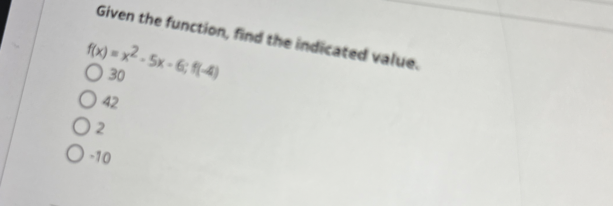 Solved Given the function, find the indicated | Chegg.com