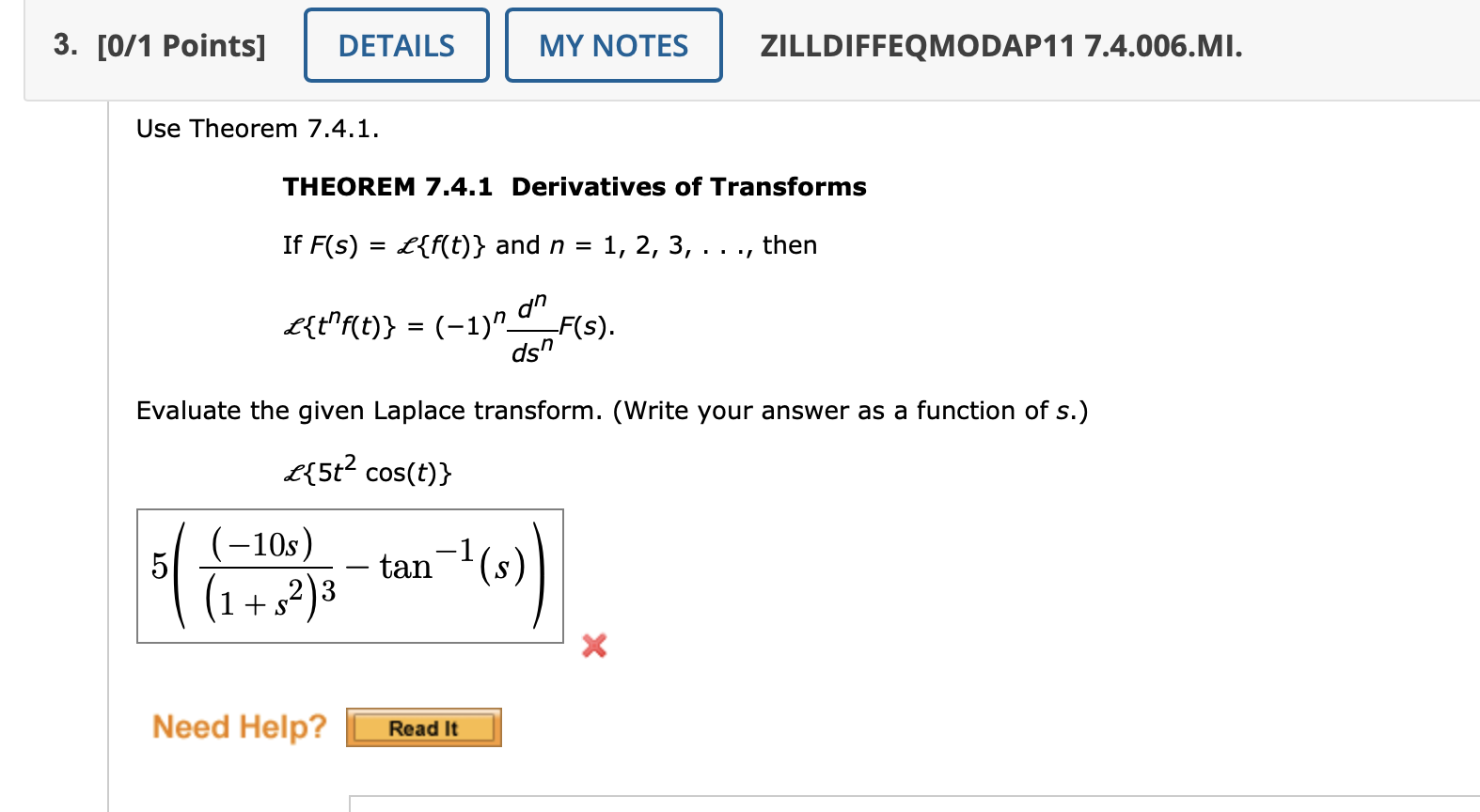 Solved Use Theorem 7.4.1.THEOREM 7.4.1 Derivatives of | Chegg.com Solved Use Theorem 7.4.1.THEOREM 7.4.1 Derivatives of | Chegg.com