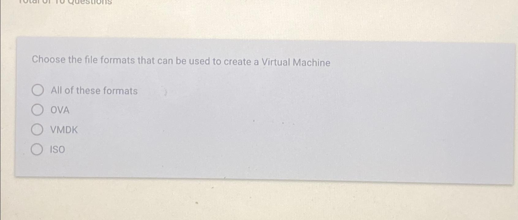 Solved Choose the file formats that can be used to create a | Chegg.com
