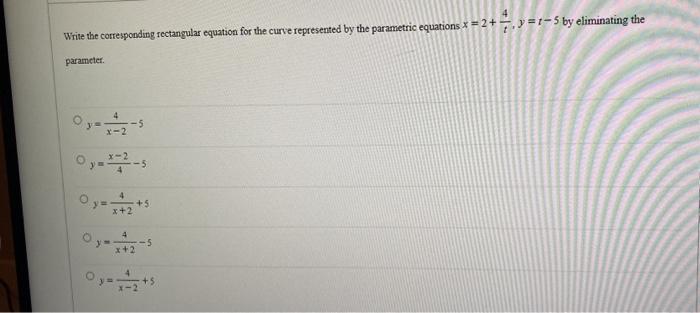 Solved Write the corresponding rectangular equation for the | Chegg.com