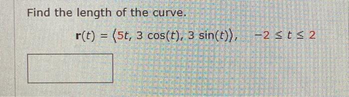 Solved Find the length of the curve. | Chegg.com