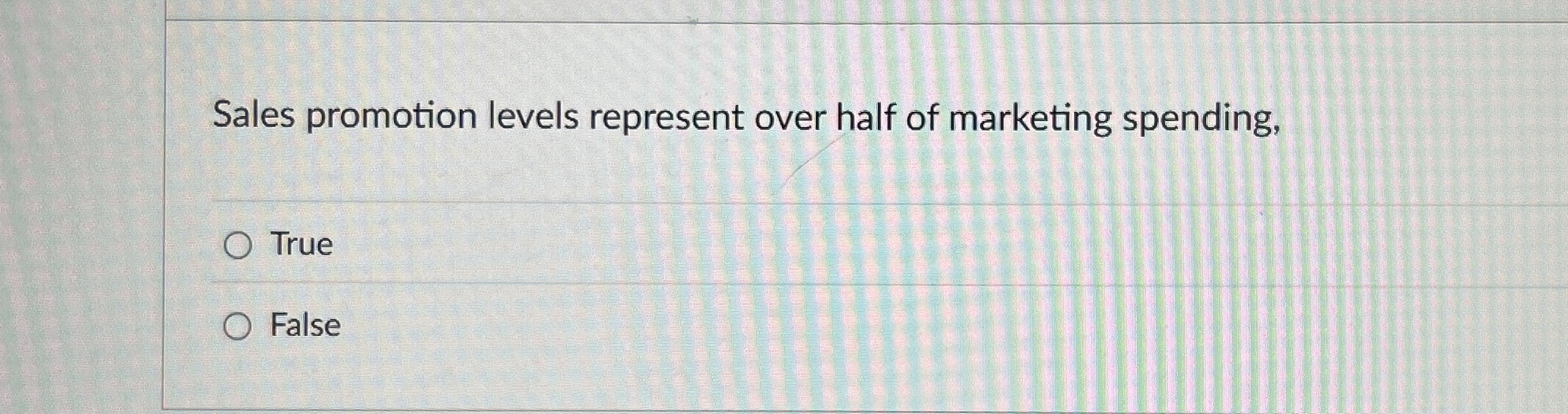 Solved Sales promotion levels represent over half of | Chegg.com