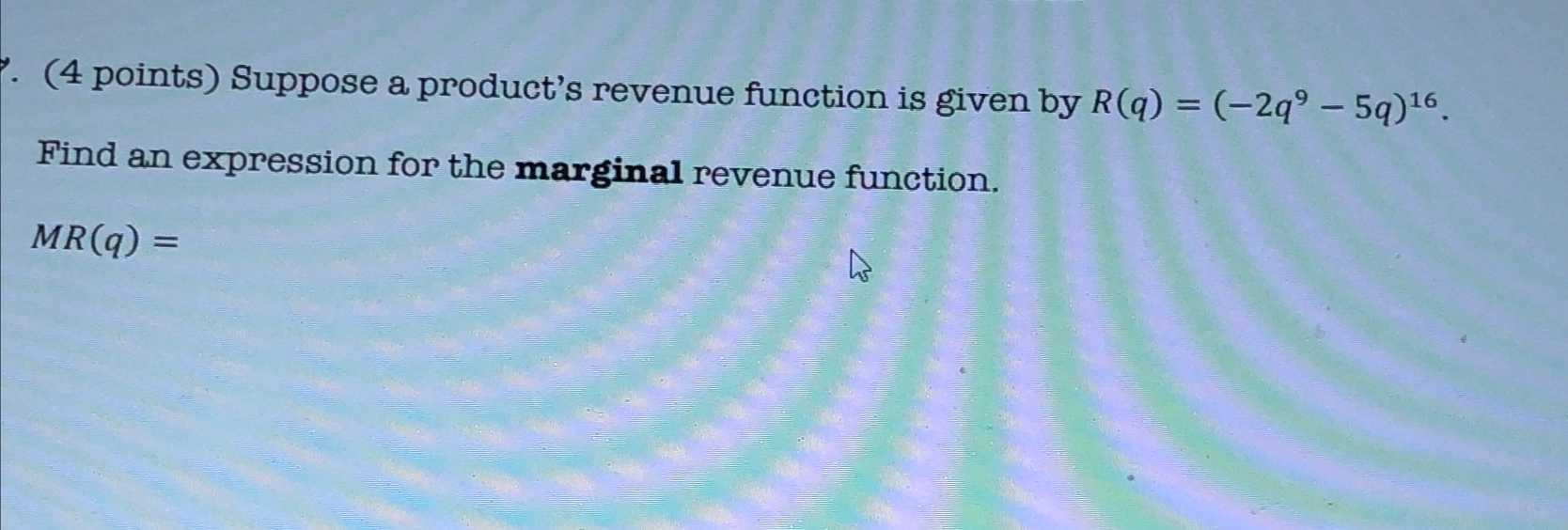Solved . ( 4 ﻿points) ﻿Suppose a product's revenue function | Chegg.com