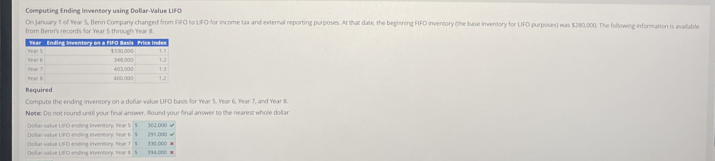 Solved Computing Ending Inventory using Dollar-Value LIFO | Chegg.com
