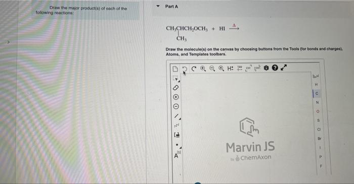 Draw the major producti(s) of each of the tollowing | Chegg.com