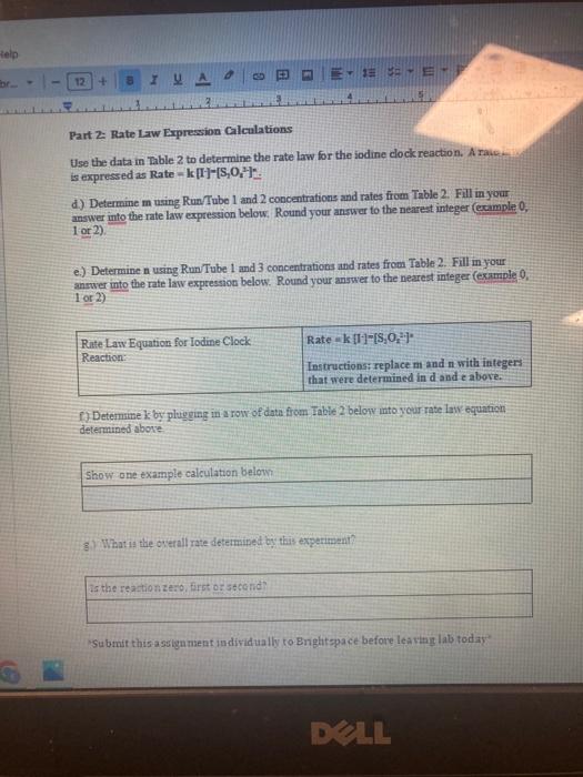 Equipment and Reagents - 0.22M potassium iodide ( KI) | Chegg.com