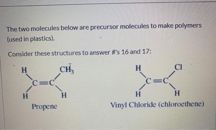 Solved The two molecules below are precursor molecules to | Chegg.com
