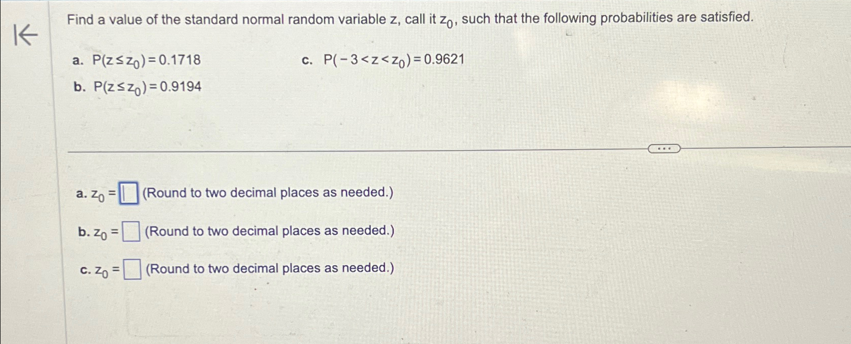 Solved Find a value of the standard normal random variable | Chegg.com