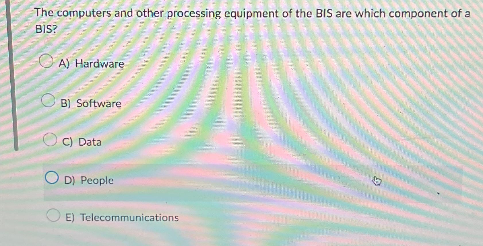 Solved The computers and other processing equipment of the | Chegg.com