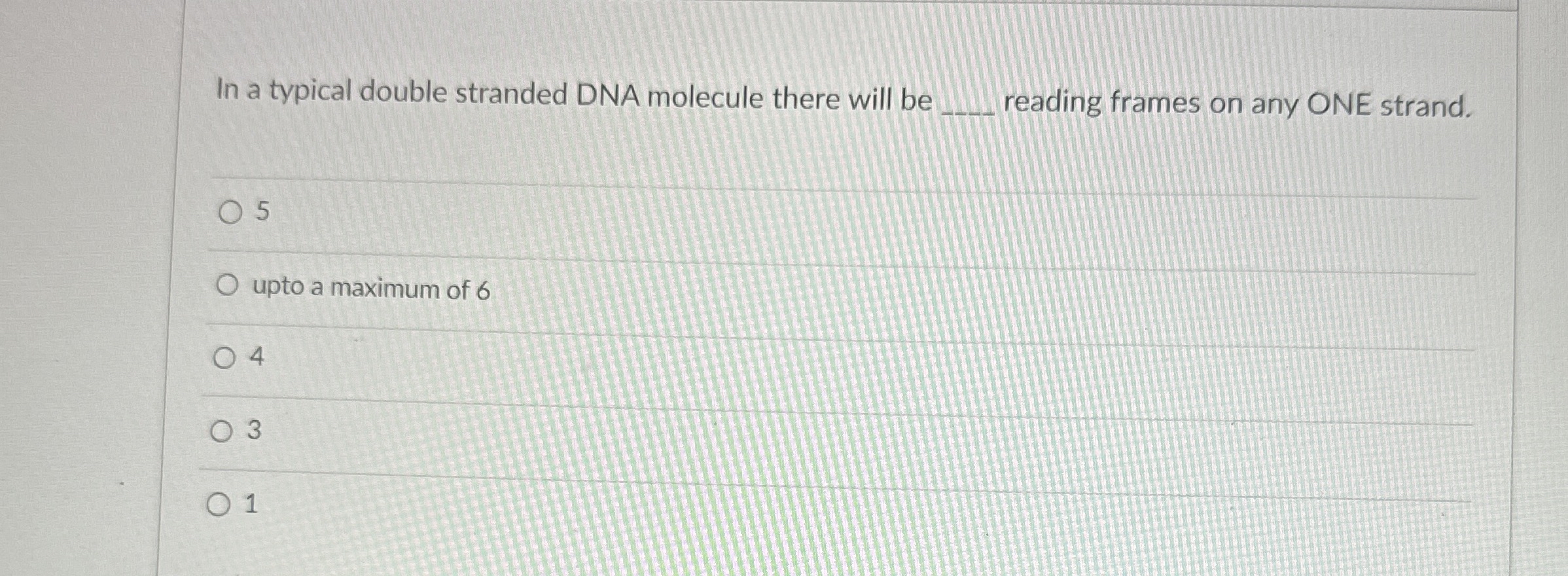 In a typical double stranded DNA molecule there will | Chegg.com