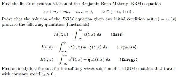 Solved Find the linear dispersion relation of the | Chegg.com