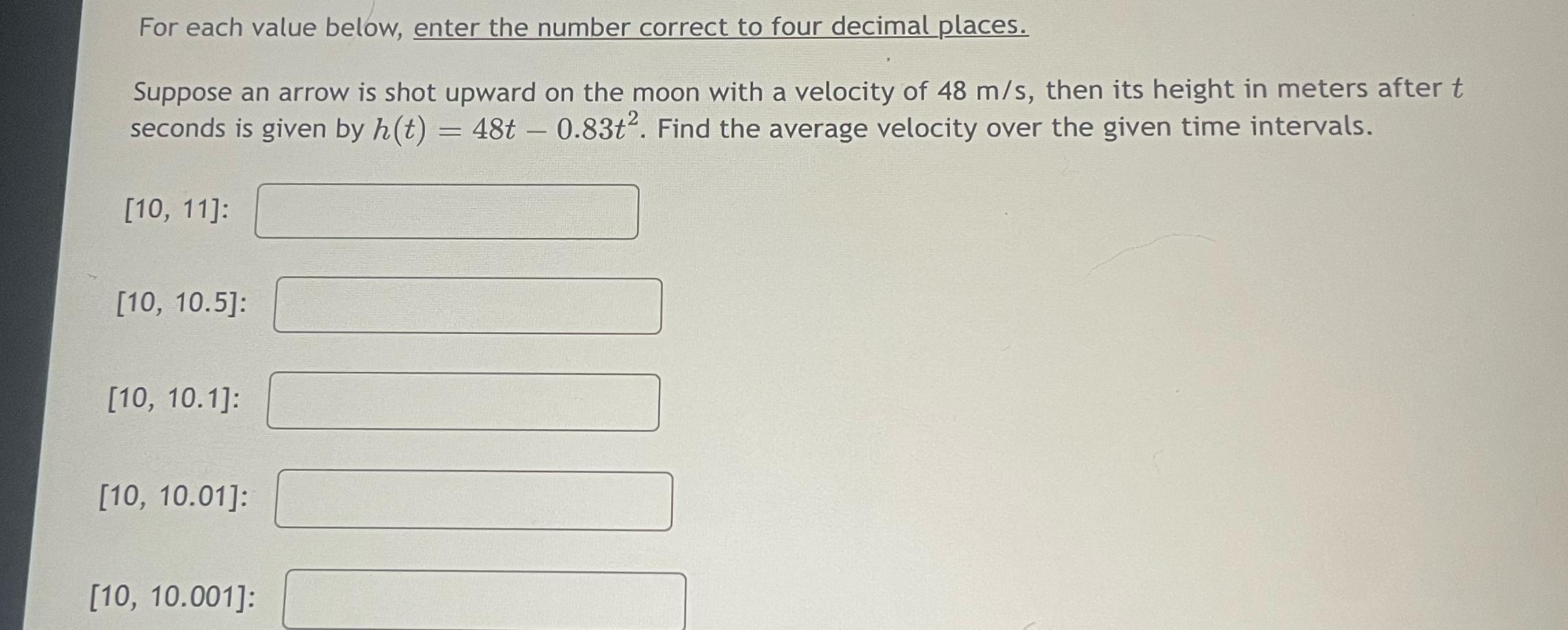Solved QiCyFor each value below, enter the number correct to | Chegg.com