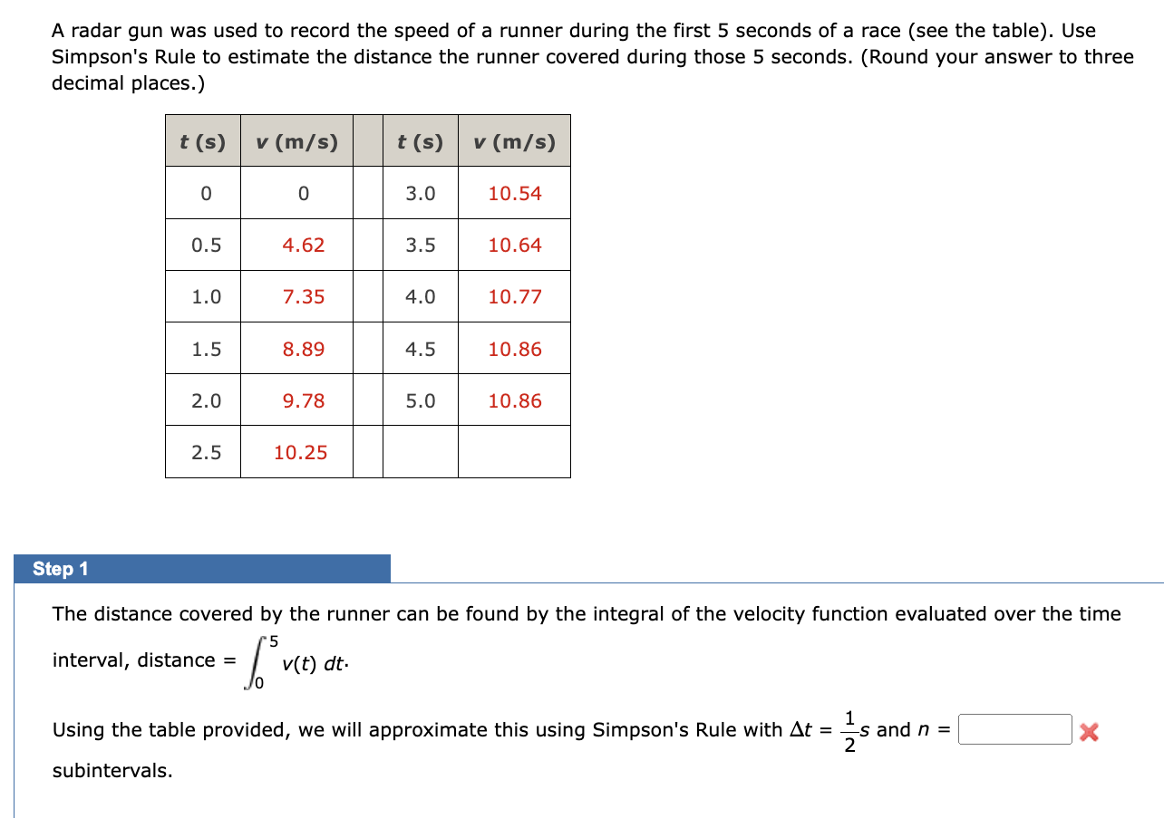Solved The distance covered by the runner can be found by | Chegg.com