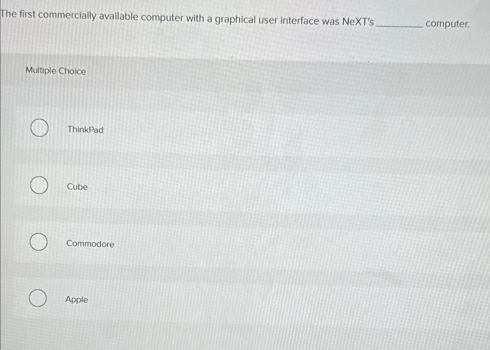 Solved The first commercially available computer with a | Chegg.com