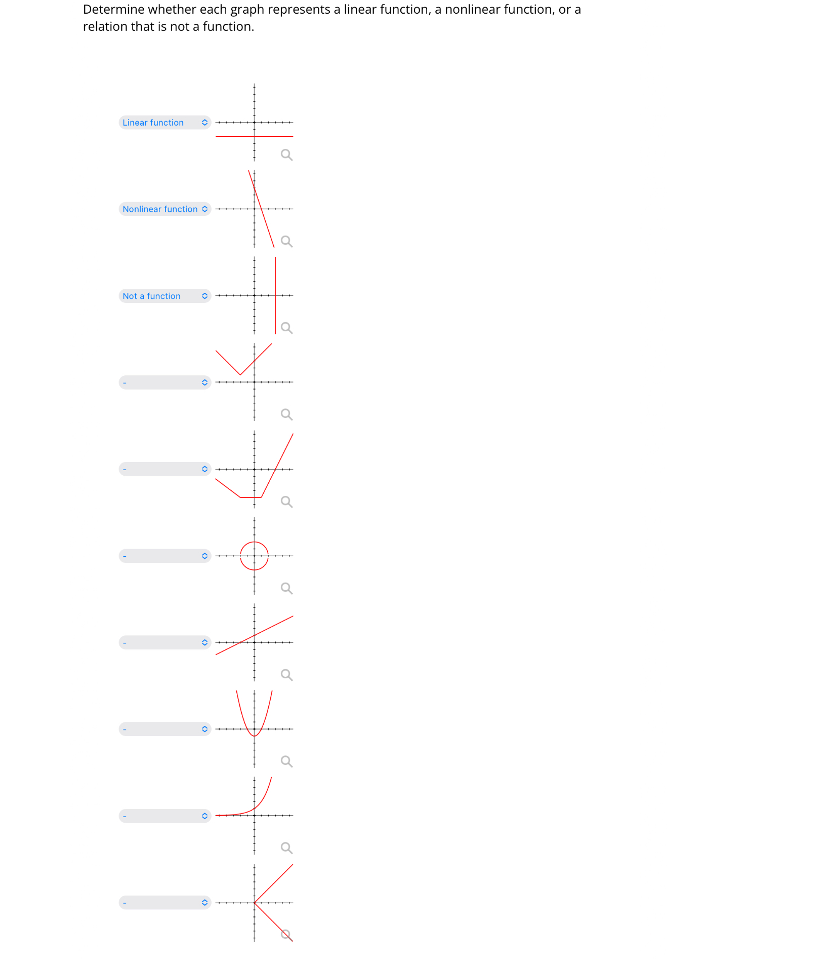 Solved Determine whether each graph represents a linear | Chegg.com
