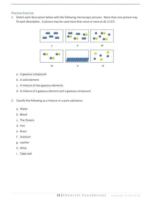 Solved Practice Exercise 1 Match each description below with | Chegg.com