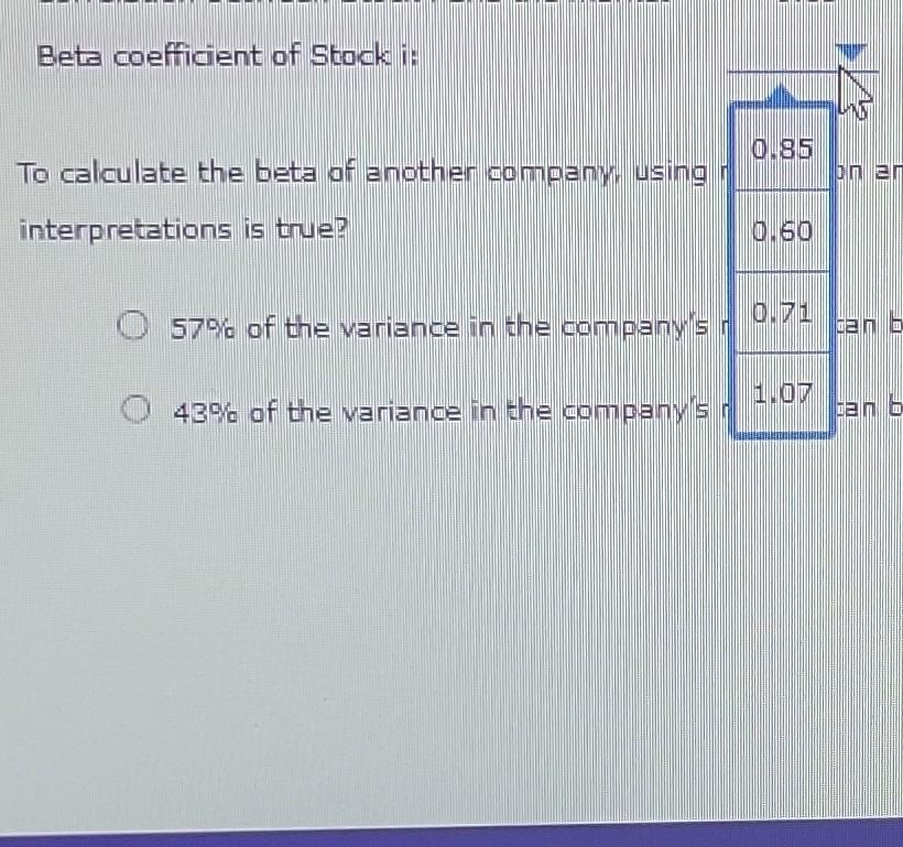 Solved There are diffenent ways of calculating the beta | Chegg.com
