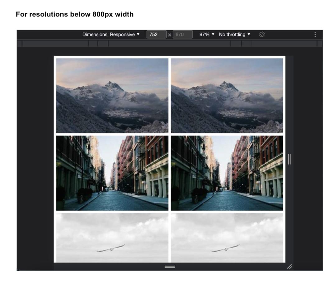 Solved Create the following grid of images. You can use any | Chegg.com