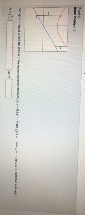 Solved (1 point) Book Problem 1 Set up an integral to find | Chegg.com