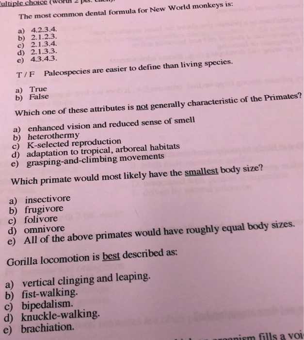 Solved ultiple choice (Work 2 P The most common dental | Chegg.com