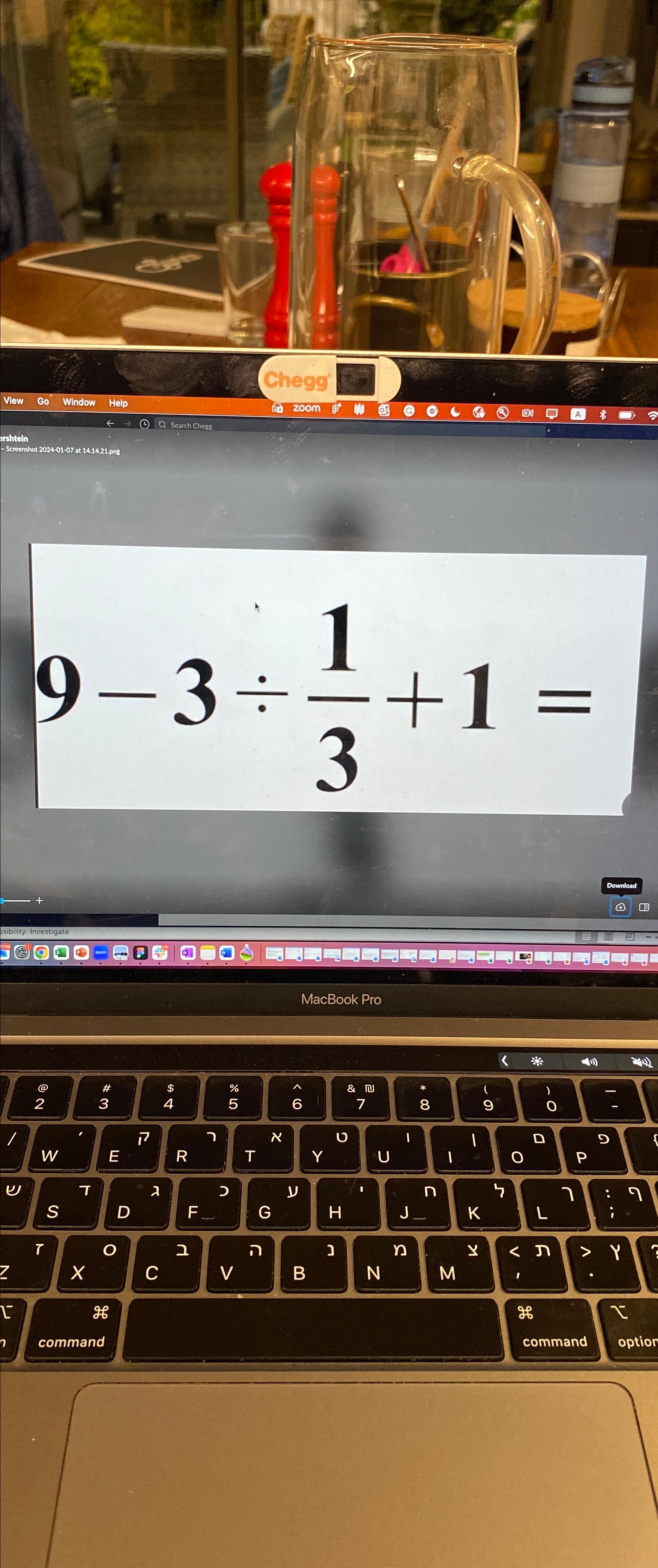 Solved 9-3÷13+1= | Chegg.com