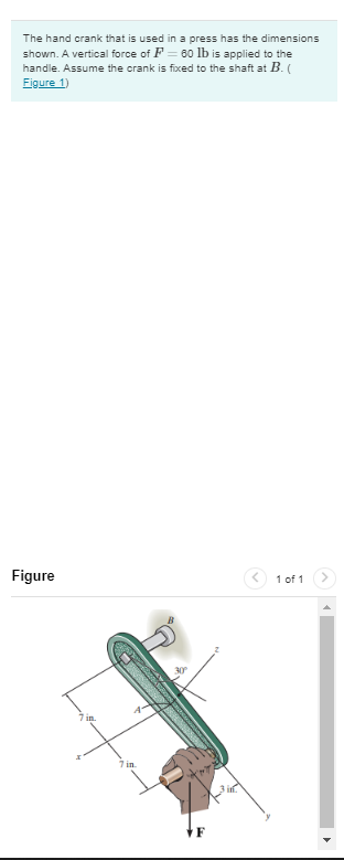 Solved The hand crank that is used in a press has the | Chegg.com