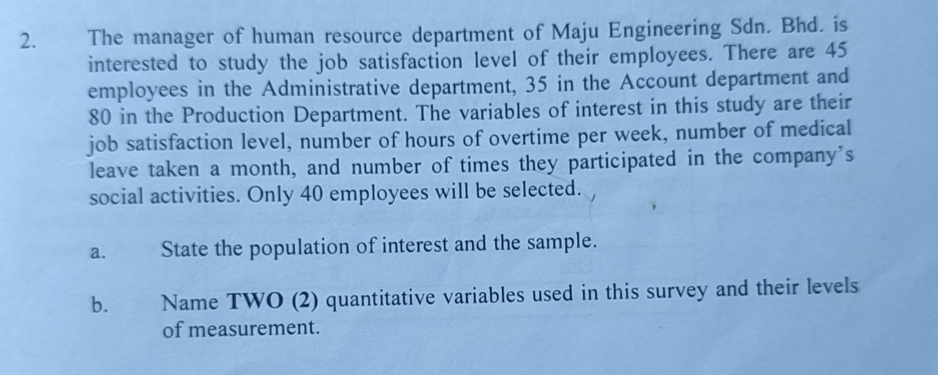 Solved The manager of human resource department of Maju | Chegg.com