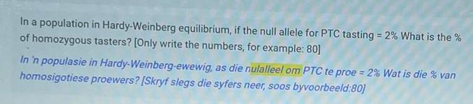 Solved In a population in Hardy-Weinberg equilibrium, if the | Chegg.com