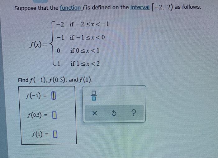 Solved Suppose that the function fis defined on the interval | Chegg.com