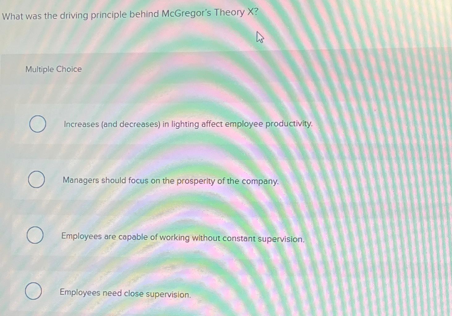 Solved What was the driving principle behind McGregor's | Chegg.com