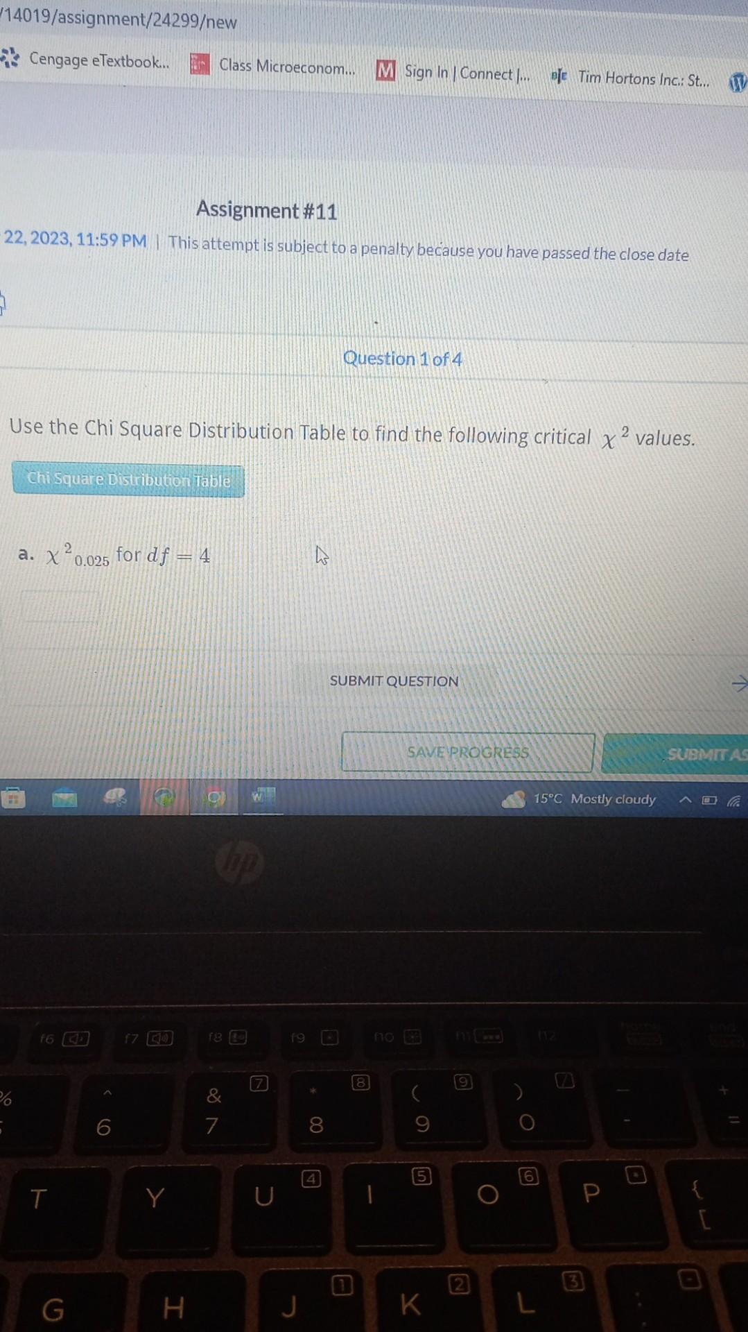 Solved Assignment \#11 22, 2023, 11:59 PM I This attempt is | Chegg.com