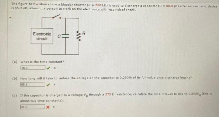 Solved The figure below shows how a bleeder resistor | Chegg.com