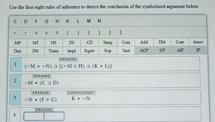 Use the first eight rules of inference to derive the | Chegg.com