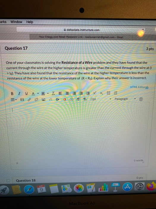 Solved arks Window Help deltastate instructure.com Your | Chegg.com