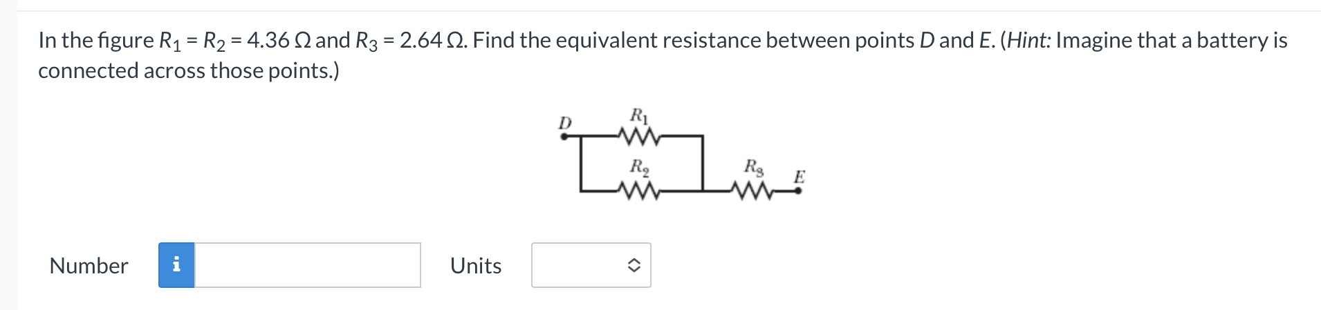 Solved In the figure R1=R2=4.36Ω ﻿and R3=2.64Ω. ﻿Find the | Chegg.com