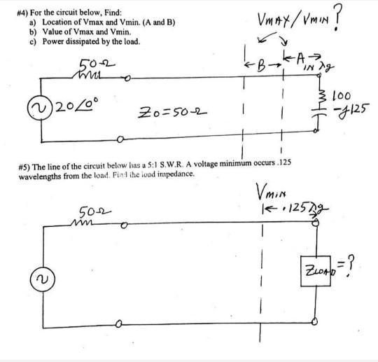 Solved Vmax/ Vmin ? #4) For the circuit below. Find: a) | Chegg.com