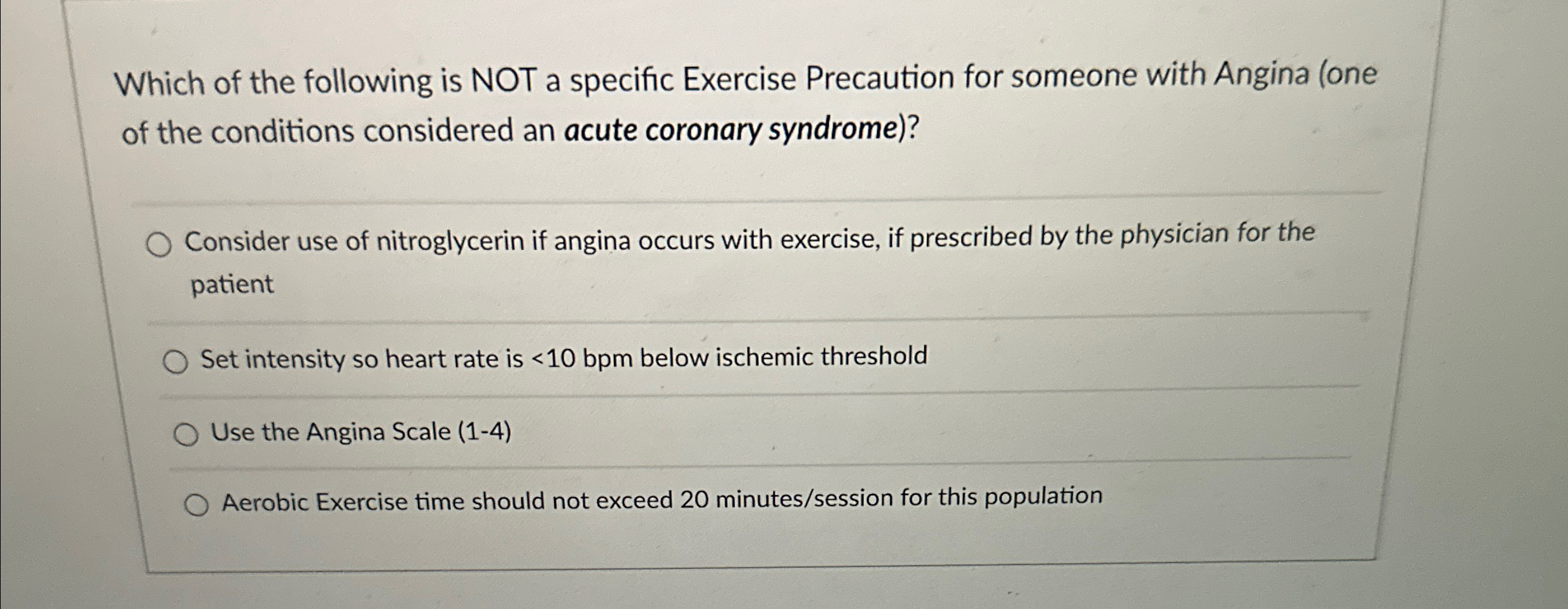 Solved Which of the following is NOT a specific Exercise | Chegg.com