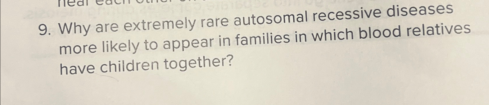 Solved Why are extremely rare autosomal recessive diseases | Chegg.com