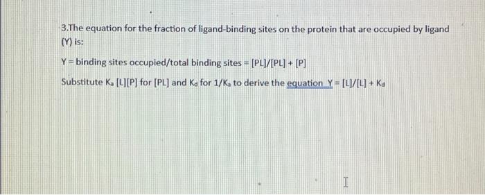 3.The equation for the fraction of ligand-binding | Chegg.com