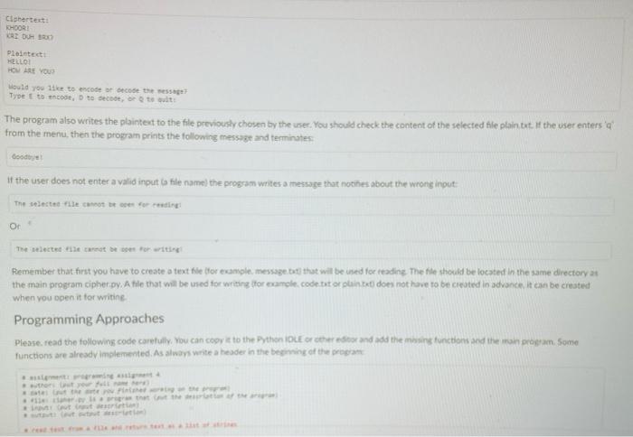 Solved Instructions (You Must Read Everything!!!) Caesar | Chegg.com