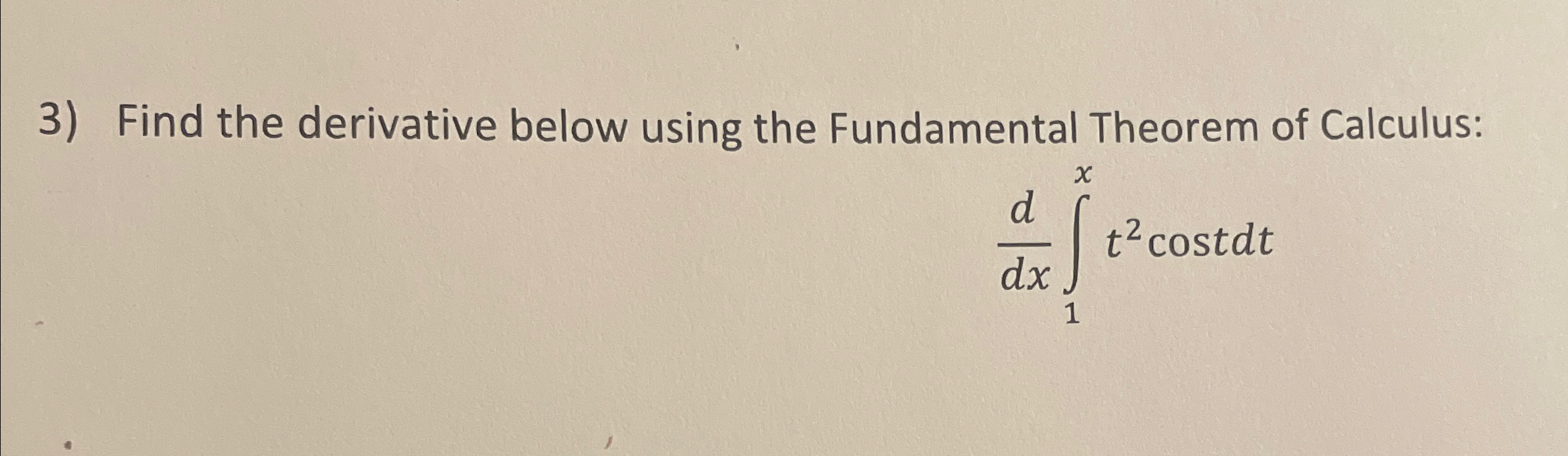 Solved Find the derivative below using the Fundamental | Chegg.com
