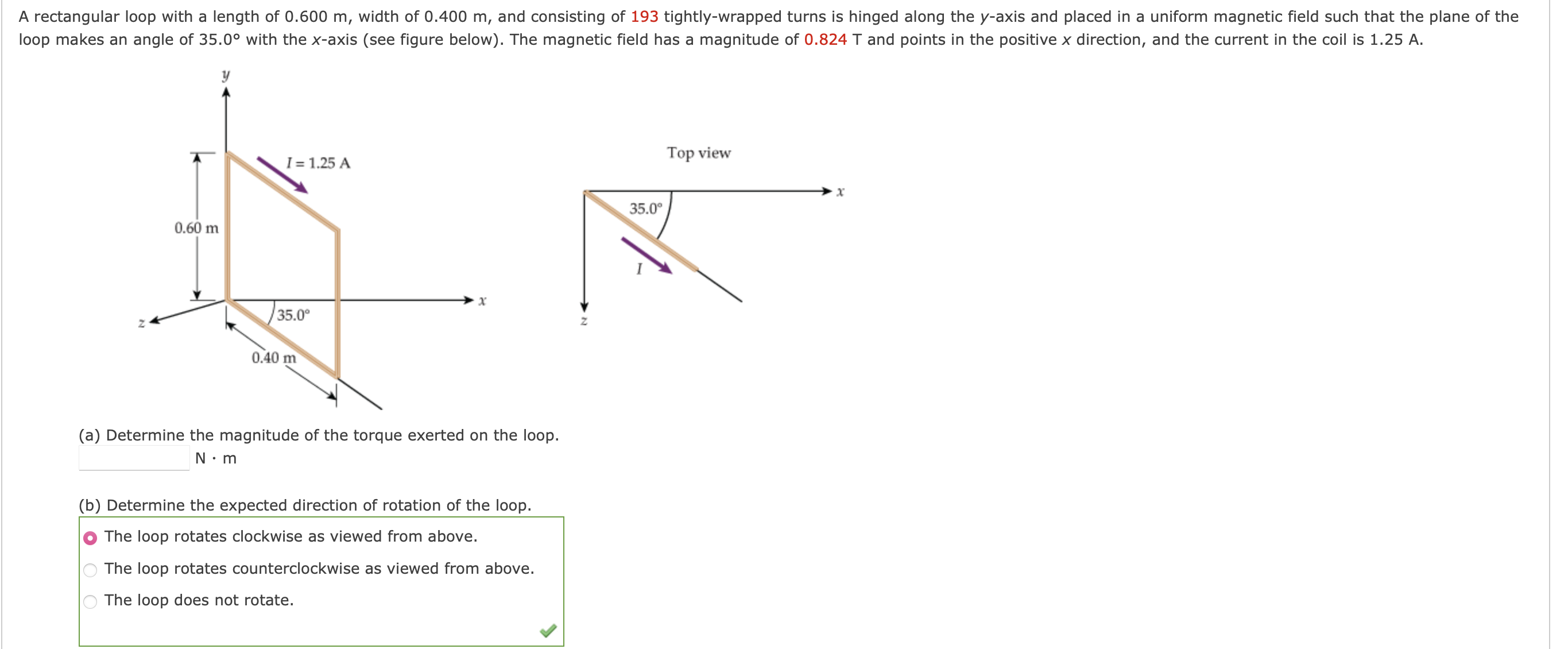Solved (a) ﻿Determine the magnitude of the torque exerted on | Chegg.com