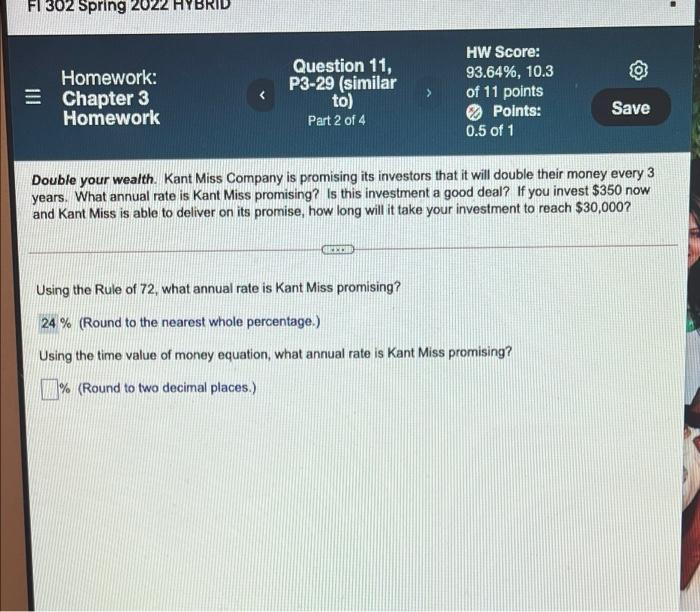 Solved Fl 302 Spring 2022 HY 5 Homework: Chapter 3 Homework | Chegg.com