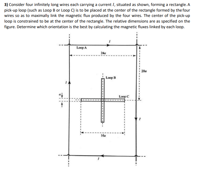Solved Consider four infinitely long wires each carrying a | Chegg.com