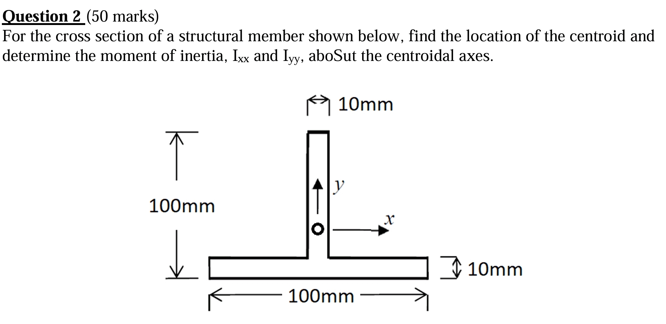 Solved Question 2 (50 ﻿marks)For the cross section of a | Chegg.com