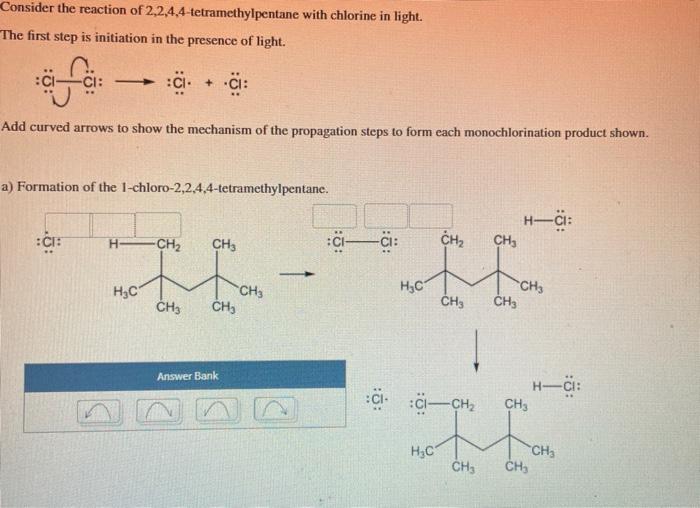 Solved Consider the reaction of 2,2,4,4-tetramethylpentane | Chegg.com