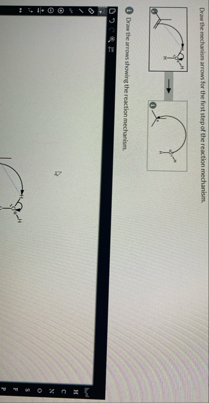 Solved Draw the mechanism arrows for the first step of the | Chegg.com