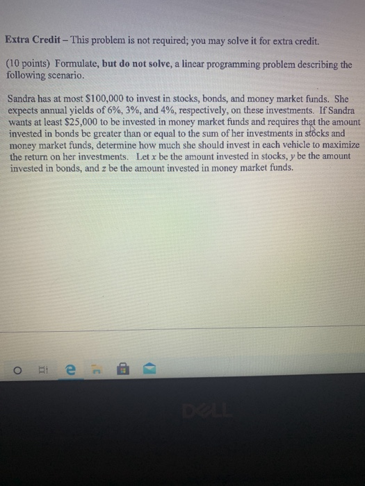 Solved Extra Credit - This problem is not required; you may | Chegg.com