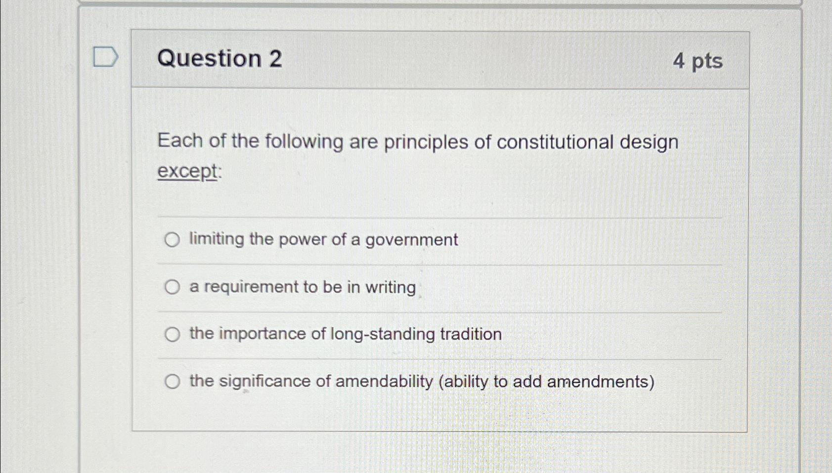 Solved Question 24 ﻿ptsEach of the following are principles | Chegg.com