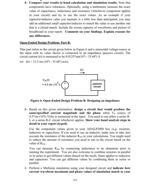 Solved Open-Ended Design Problem- Part A: Referring to the | Chegg.com